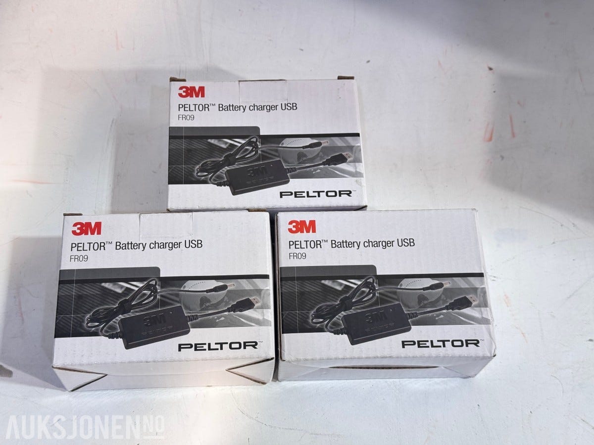 3.stk 3M Peltor FR09 USB Laderkabel | FINN-torget