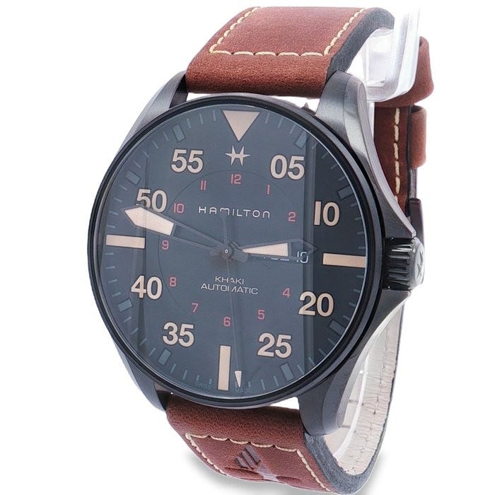 Hamilton - Khaki Aviation Pilot Day Date Auto - H64705531 - Herre ...