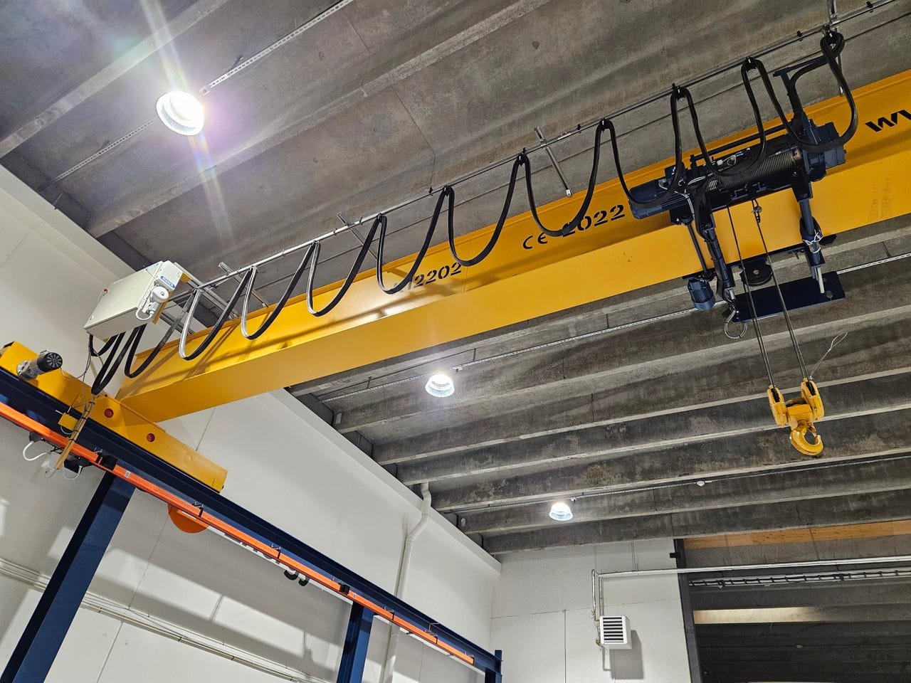 Munck Monobeam traverskran - 5 tonn / 17,3 m spenn / fjernkontroll ...