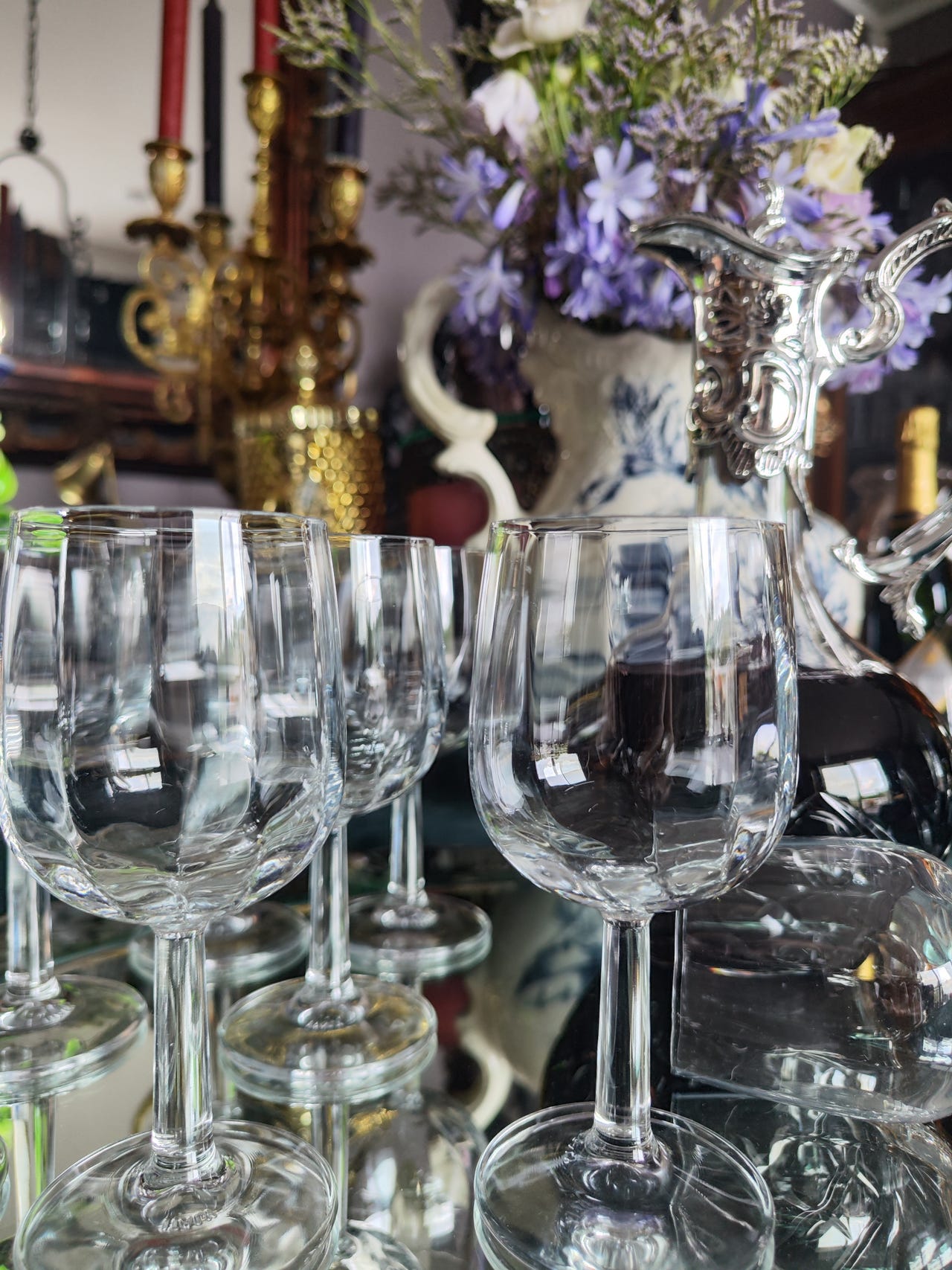 Vintage vinglass fra Itally 8 stykk | FINN-torget