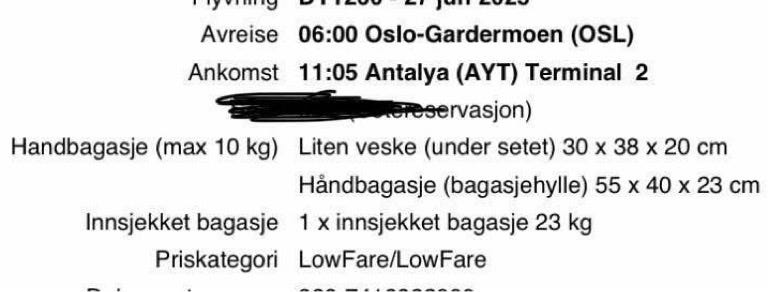 Flybillett Oslo-Antalya | FINN-torget