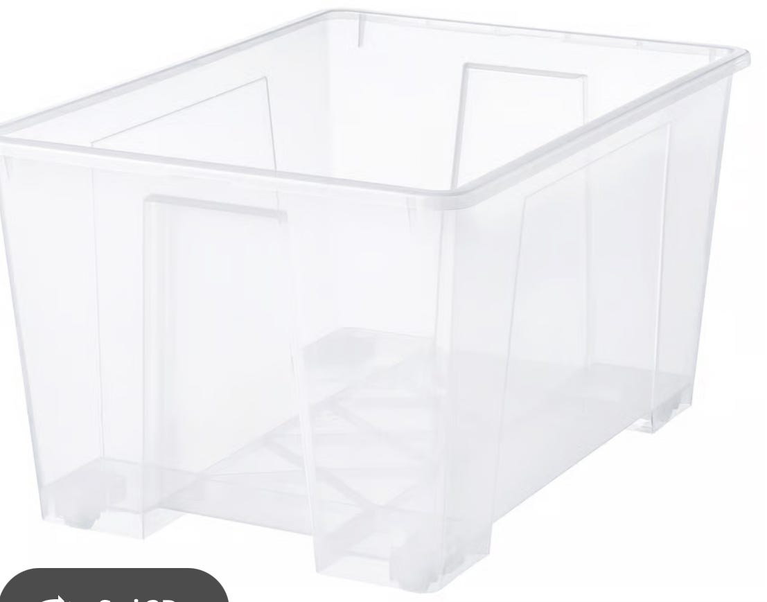 IKEA Samla kasse stor med hjul og lokk 2 stk. | FINN-torget