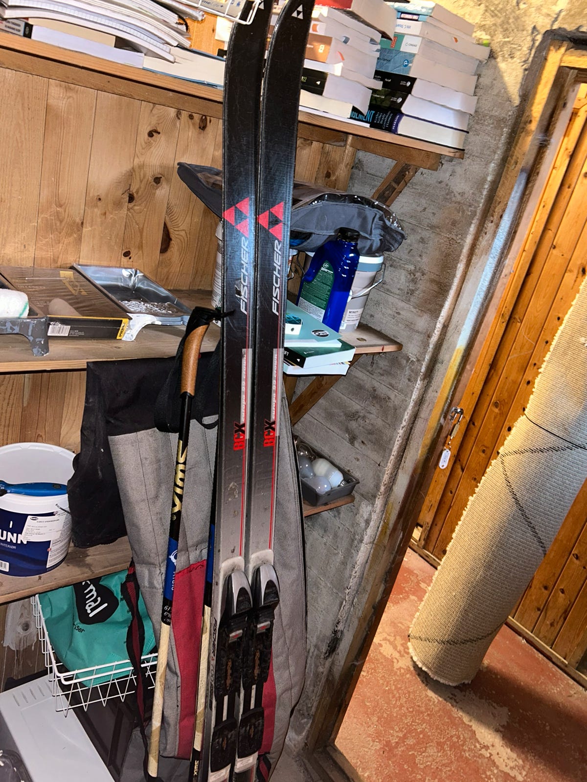 Fjellski 200cm + staver 153cm + skipose // bindinger til fjellski ...