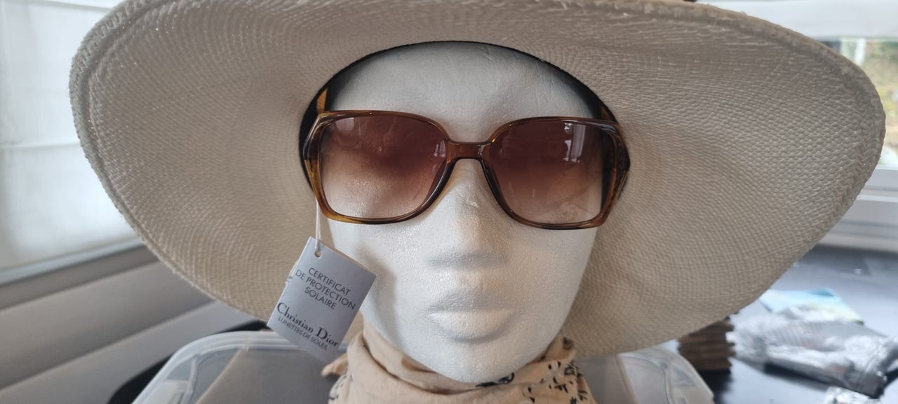Vintage solbriller fra C.Dior brune | FINN-torget