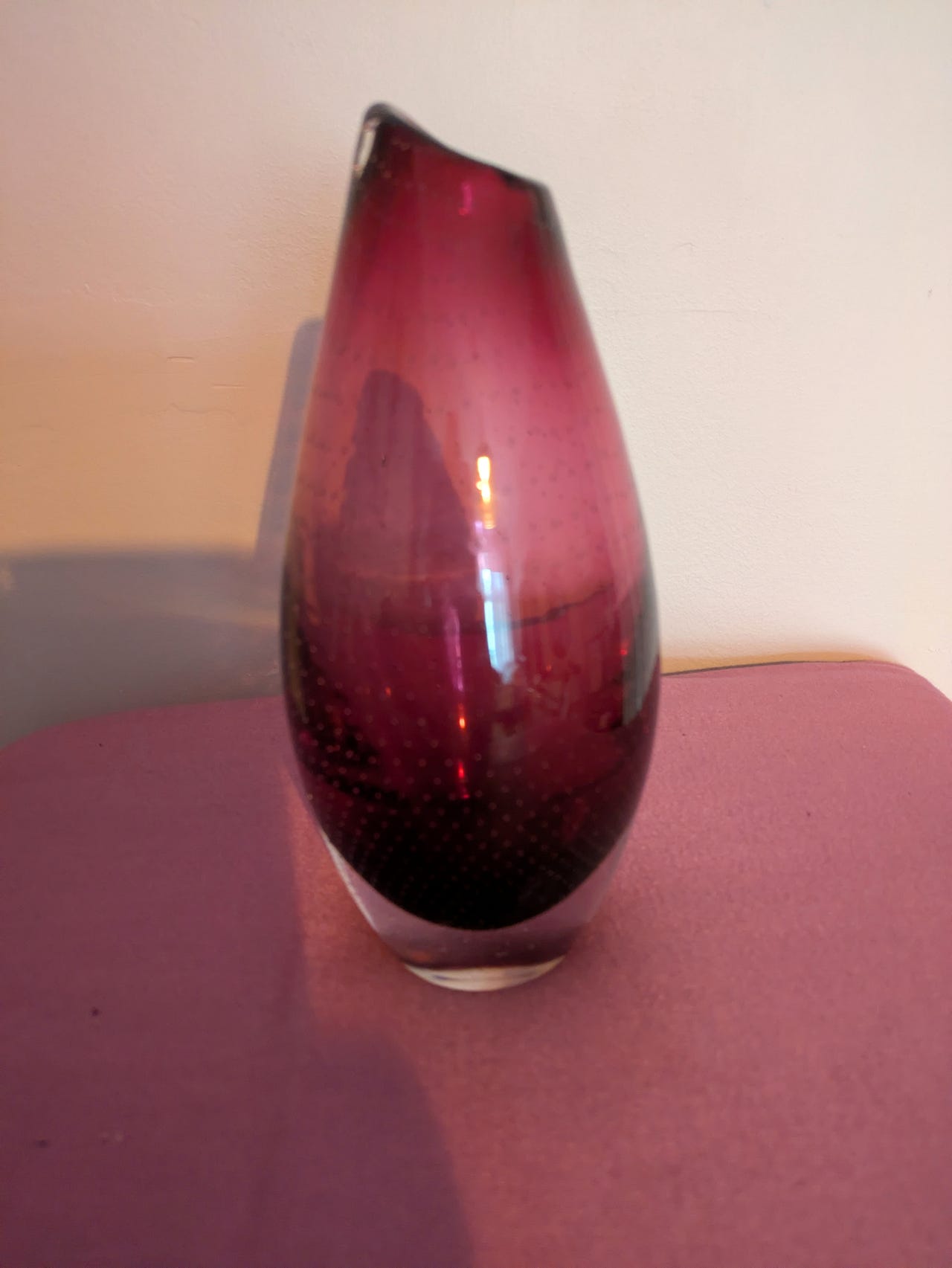 Magnor kunstglass vase rosa | FINN-torget