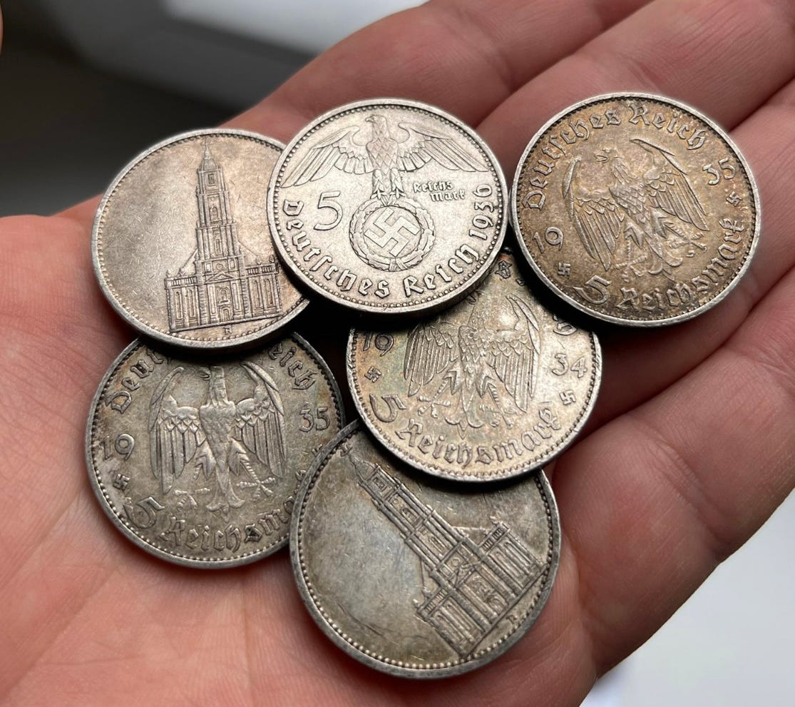 Nazi sølv mynter fra krigen | FINN-torget