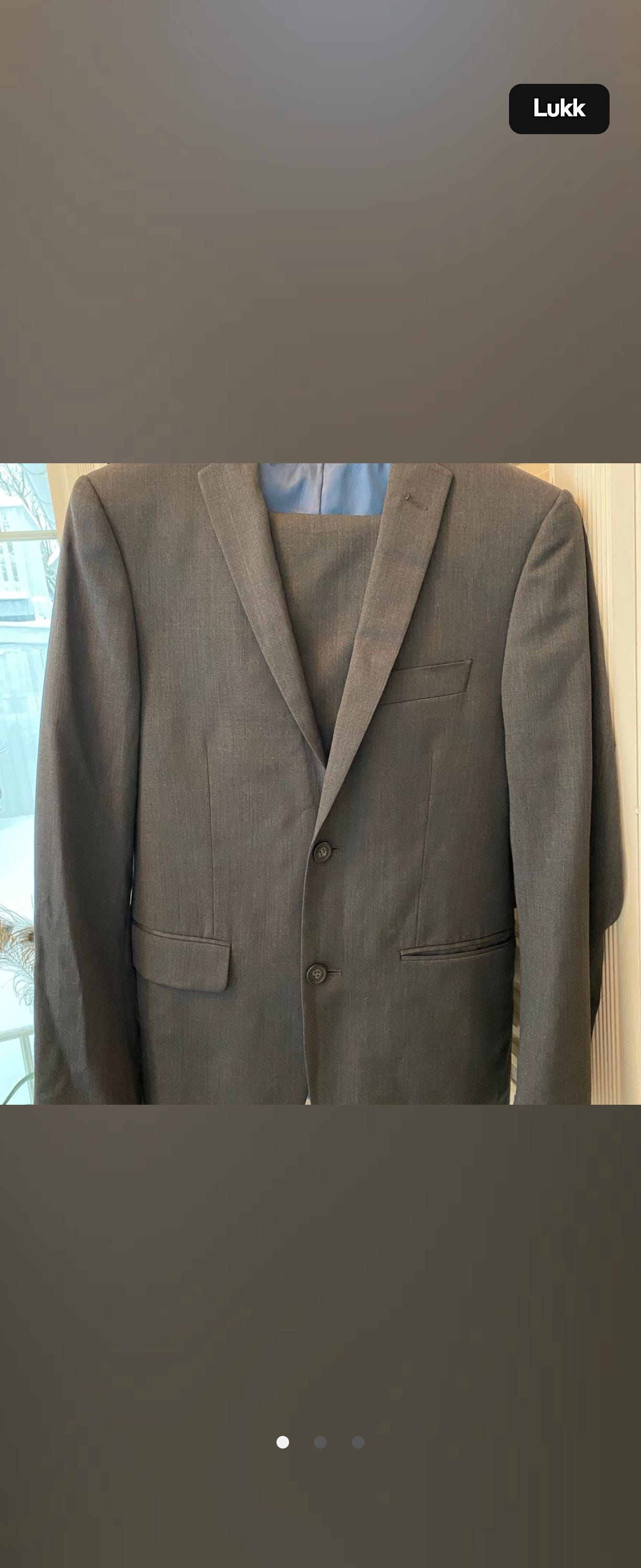 Dressmann Dressmann Slim Fit Dressjakke Grå Herre Størrelse 44 | FINN ...