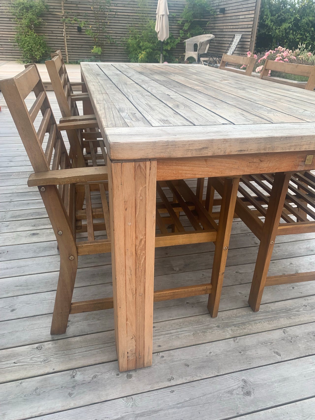 Teak bord- hagebord | FINN-torget