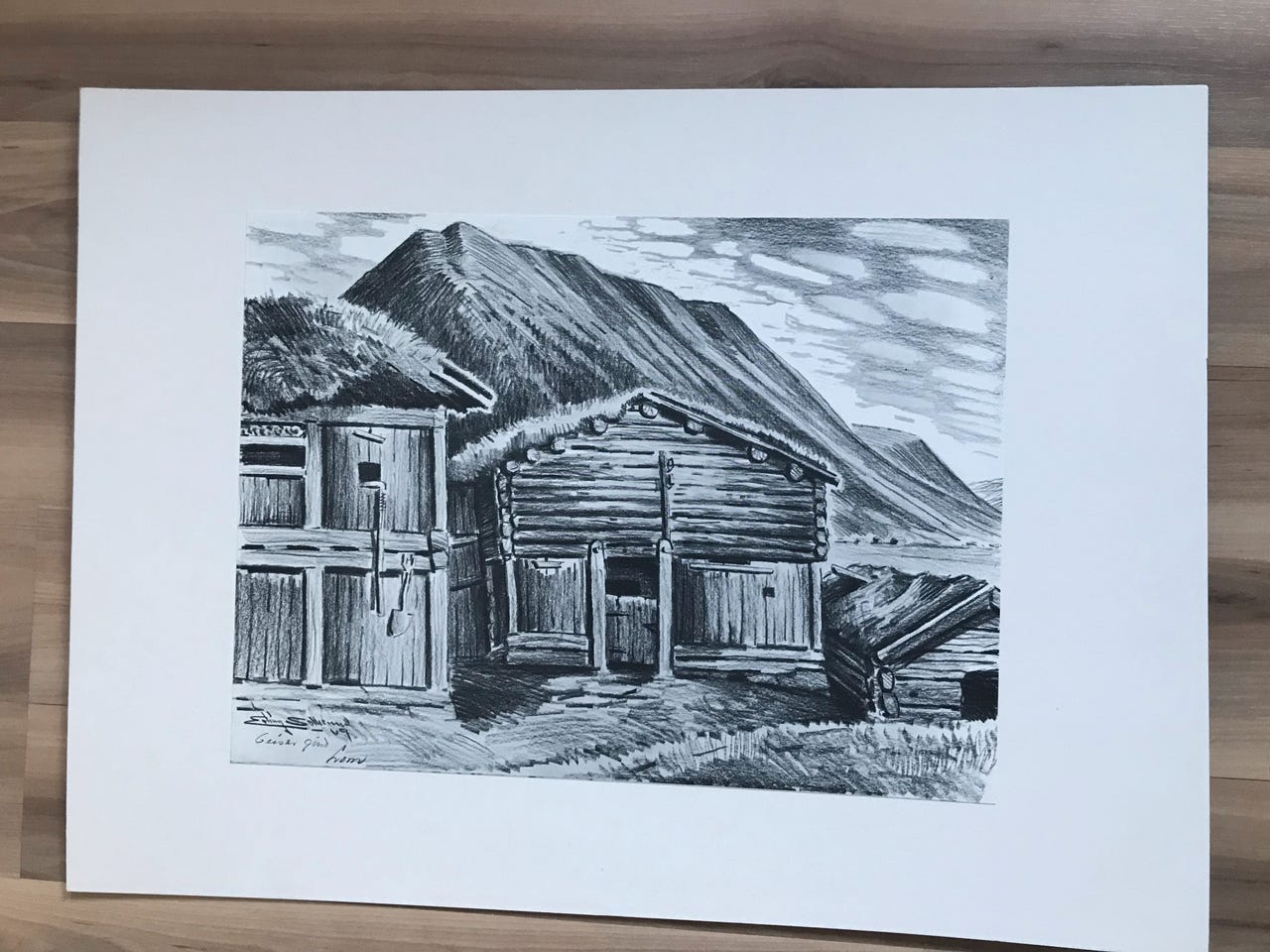 Erling Solheim 4 stk kullstift-tegning selges samlet. | FINN-torget