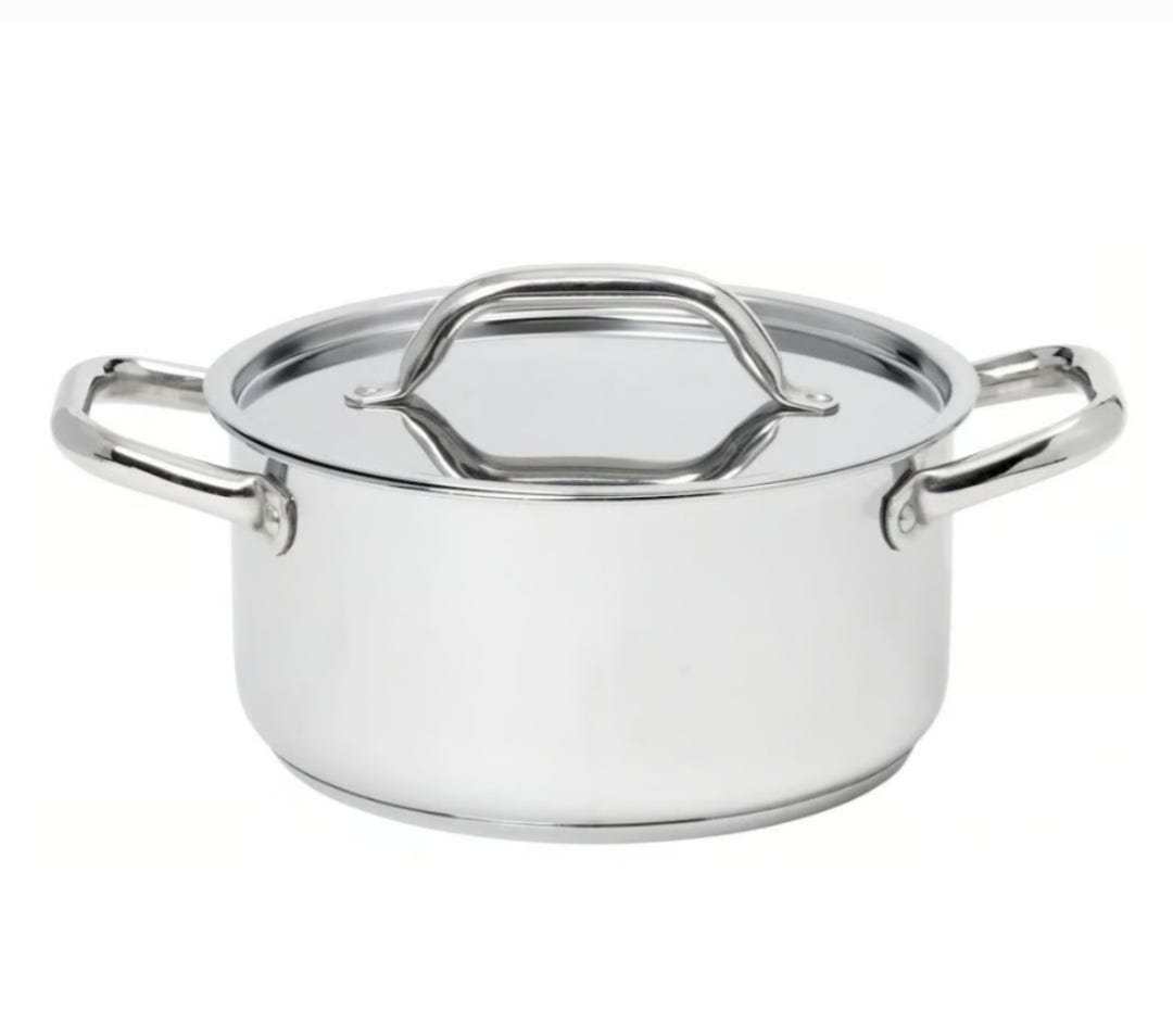 Kasserolle - rustfritt stål - passer induksjon - uten lokk - 3L! | FINN ...