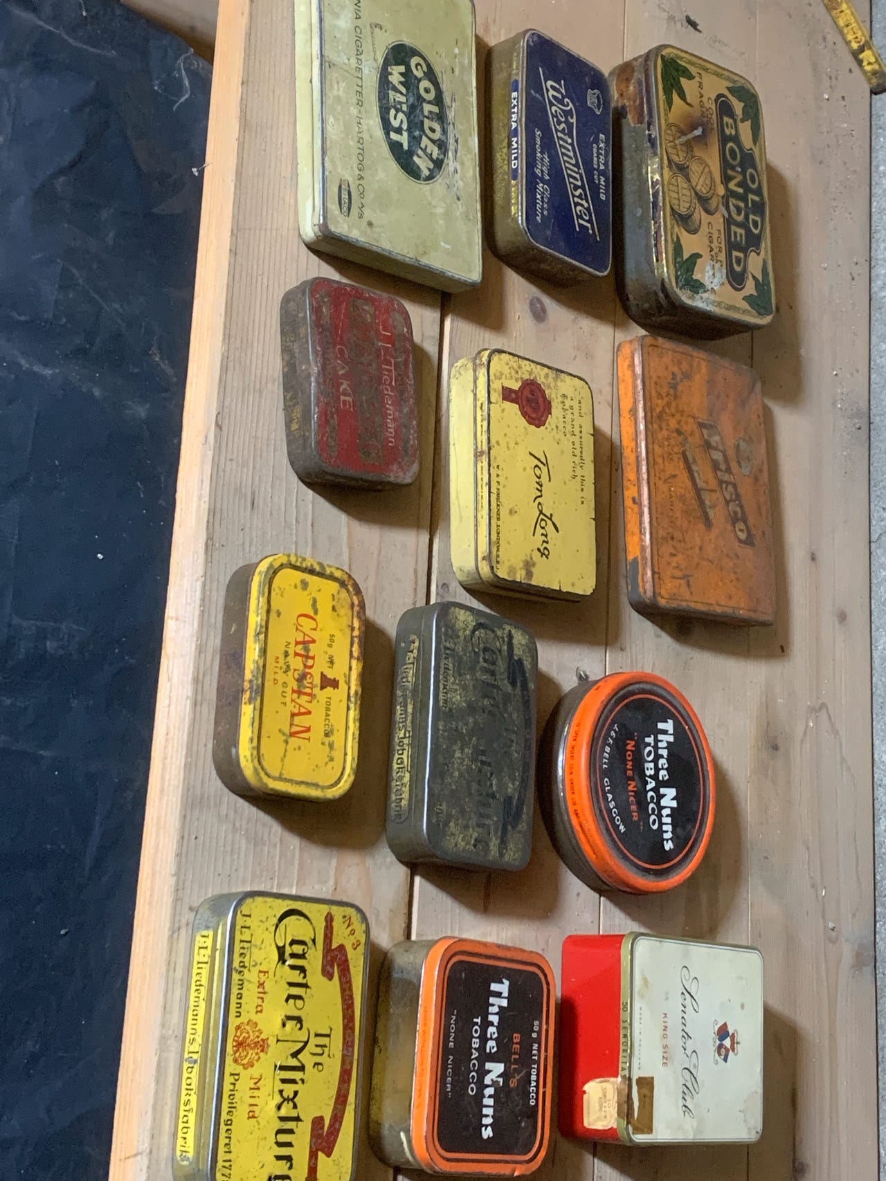 12 FORSKJELLIGE GAMLE TOBAKKSBOKSER | FINN-torget