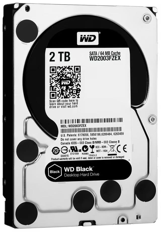 WD BLACK 2TB 3.5" 7200r SATA 6.0 Gaming Hard Drive | FINN-torget