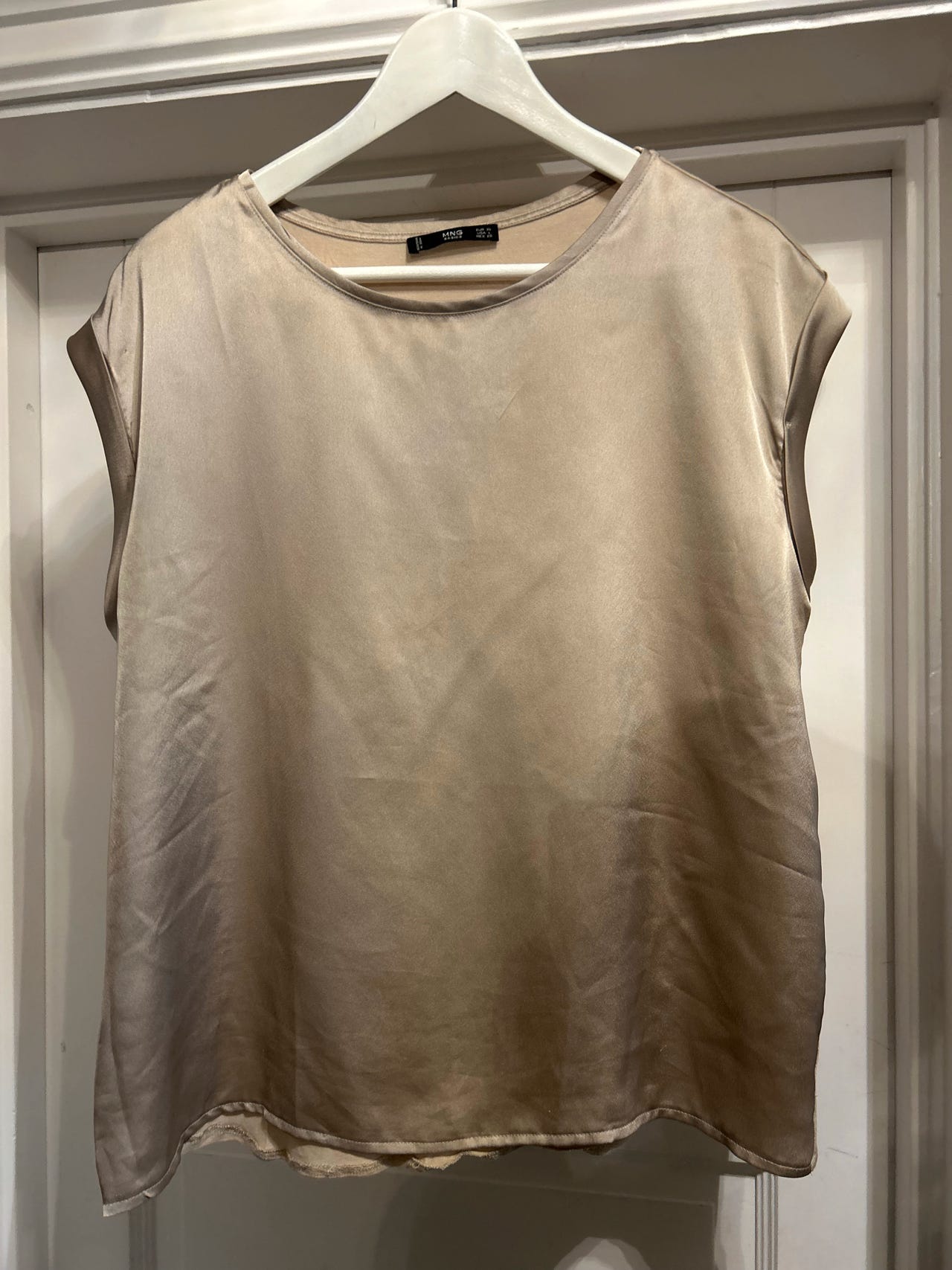 Sateng topp i beige str L | FINN-torget