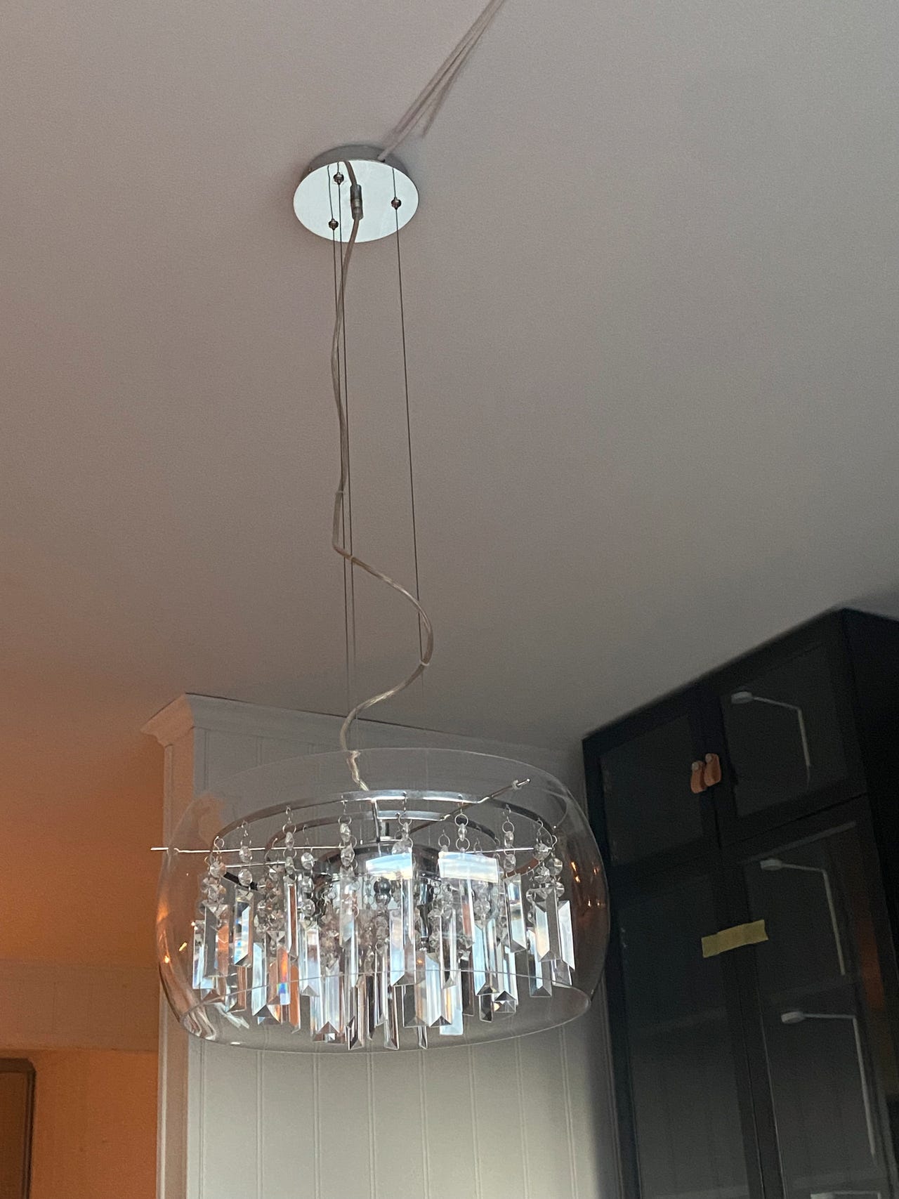 Stor taklampe i glass | FINN-torget