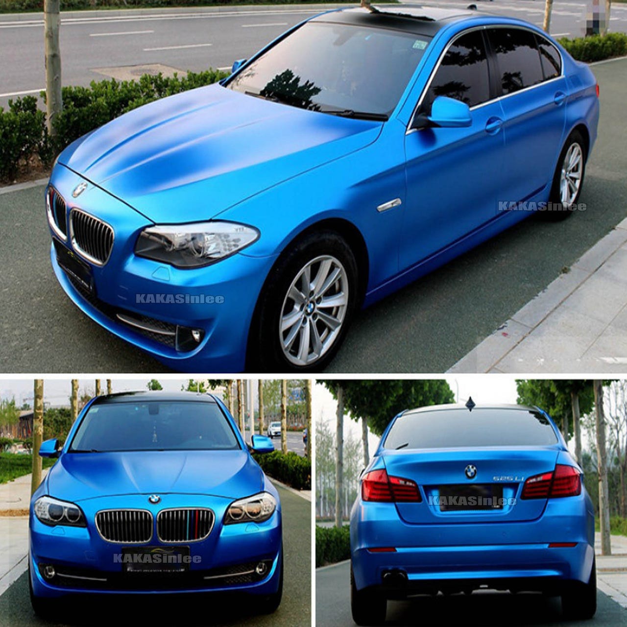 Bilfolie Blue Satin Chrome Glitter Pearl Metal Vinyl Sticker AX (20m ...