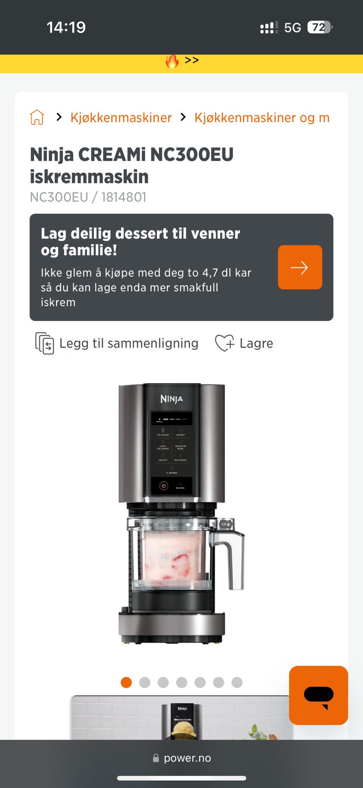 Ninja CREAMi NC300EU iskremmaskin | FINN-torget