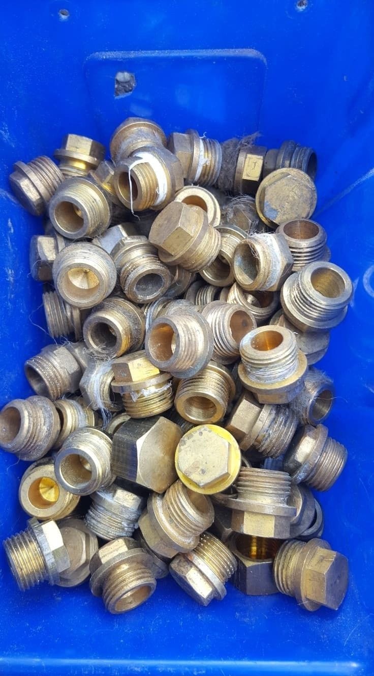 Over 100 ters 1/2 ( Fix-pro propp 1/2" messing) til salg.Rørdeler ...