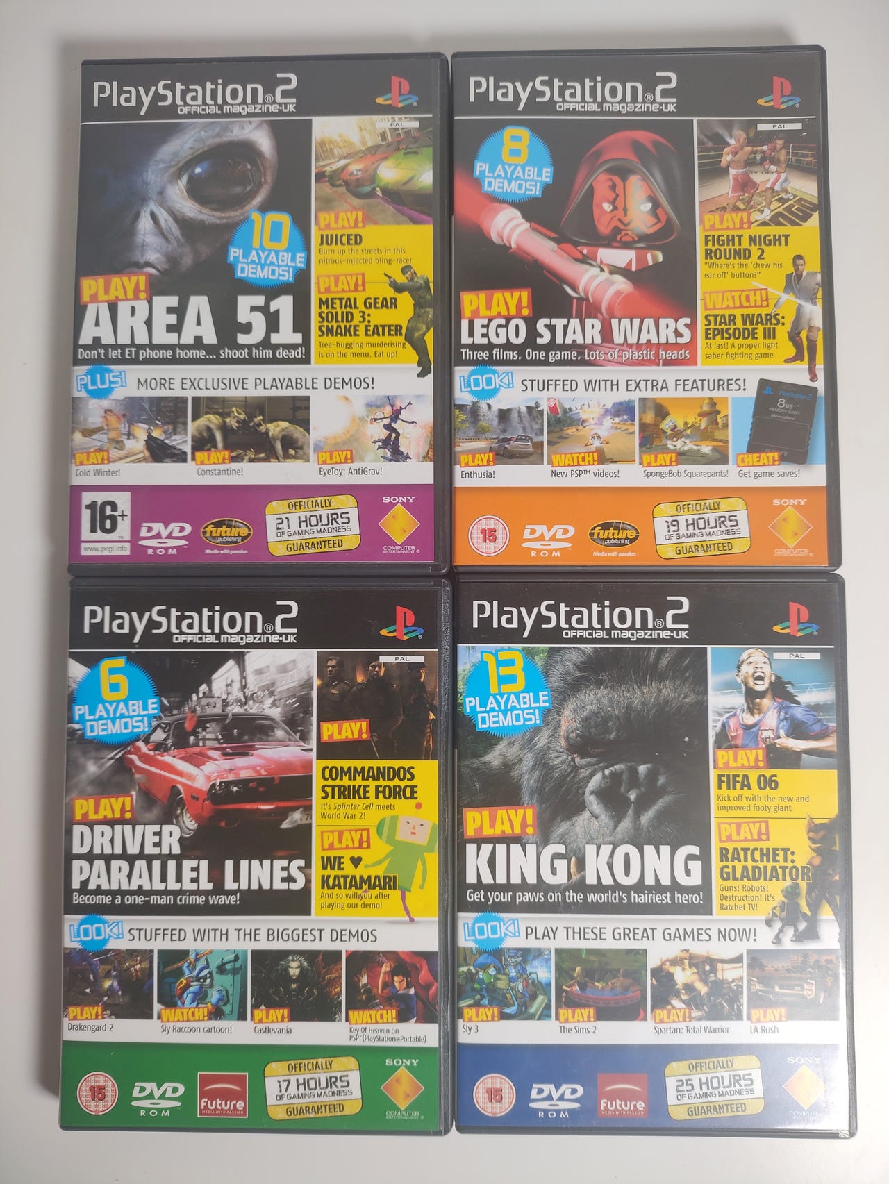 4stk PlayStation 2 PS2 Demo disker nr.58, 59, 66, 70 2005-06 | FINN-torget