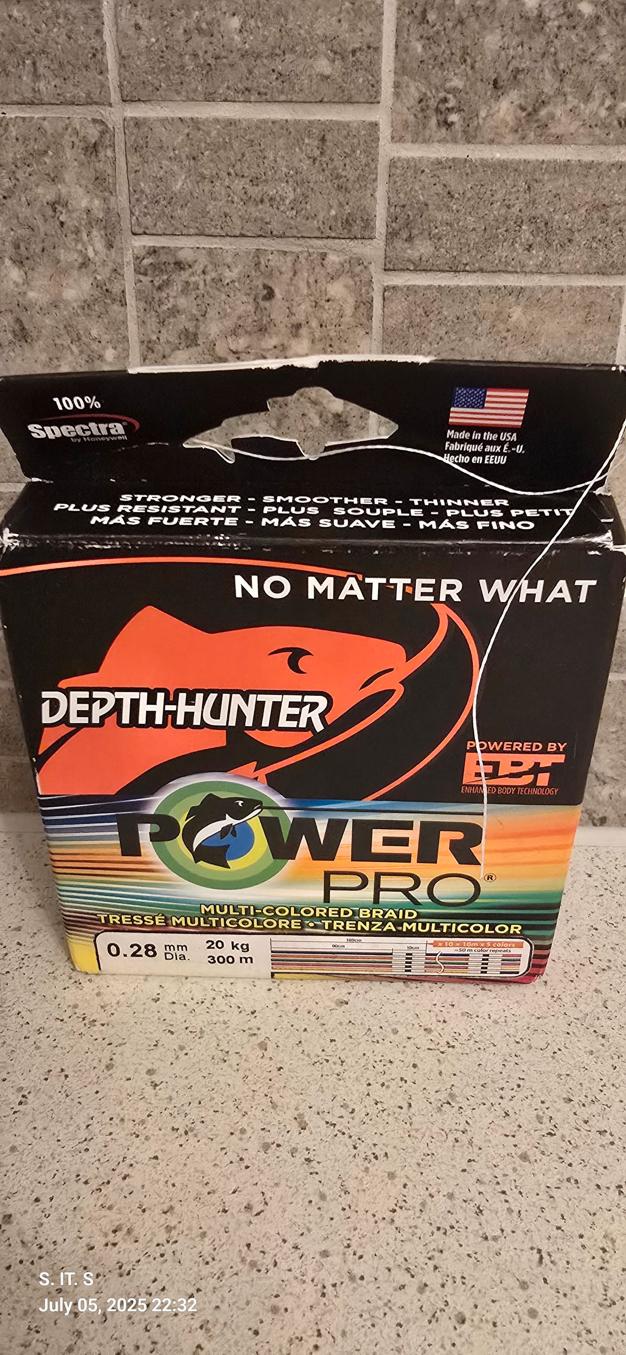 Power Pro Line PowerPro Depth-Hunter Multicolor 300m|0.28mm|20kg|Flettet | FINN-torget