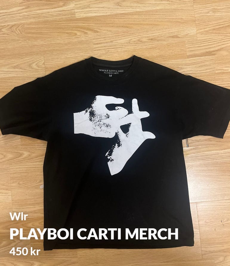 Playboi carti WLR merch | FINN-torget