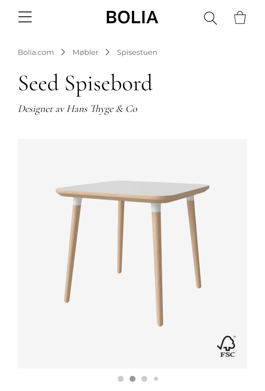 Bolia bord selges | FINN-torget