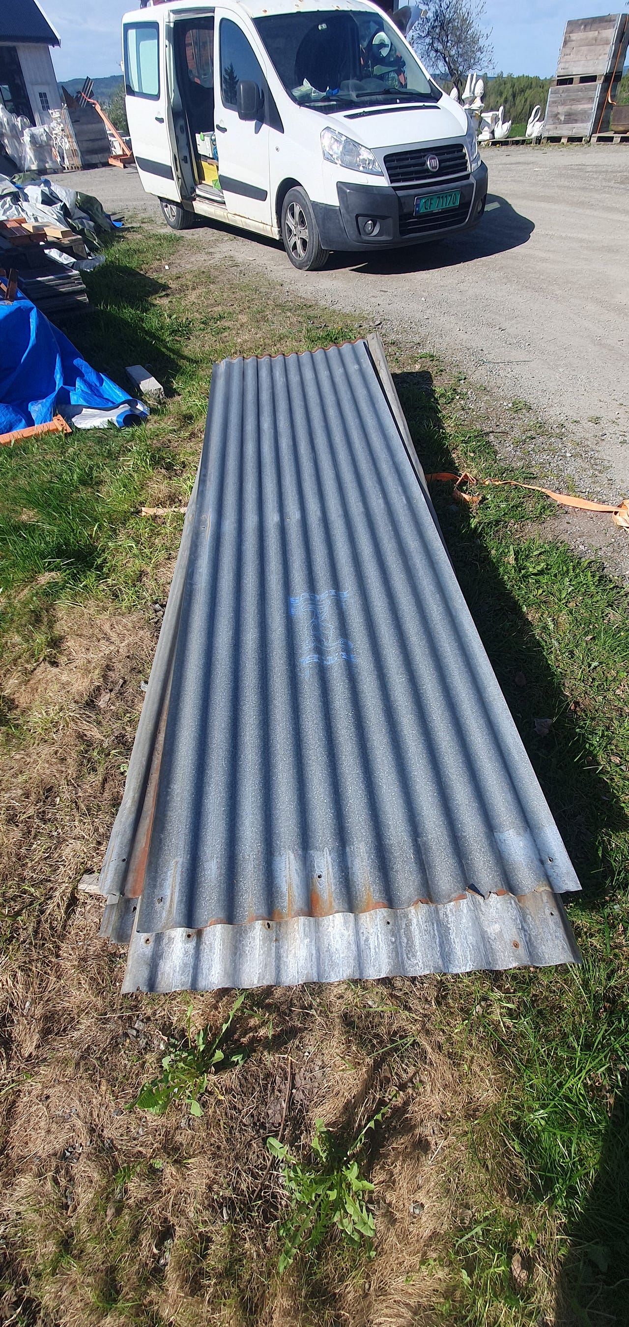 Bølgeblikk takplater galvanisert stål 80 cm bredde 310 cm lengde | FINN ...