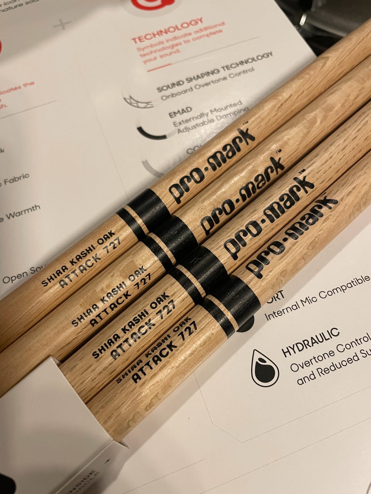 2 par Promark Classic Attack 727 Shira Kashi Oak | FINN-torget