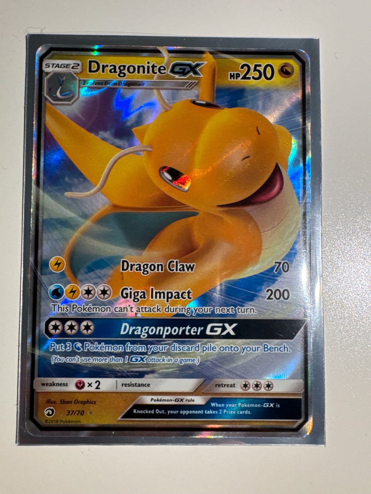 (Pokémon Kort) Dragonite GX - (2018) Sun & Moon Dragon Majesty | FINN ...
