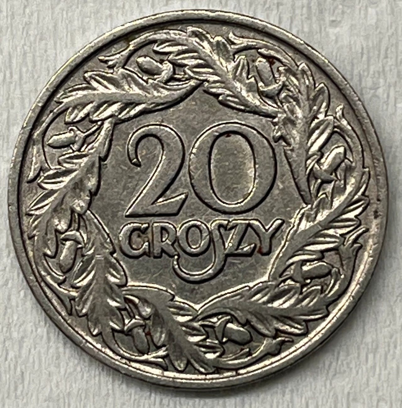 Polska 1923 20 Groszy Mynt Sølvfarget | FINN-torget