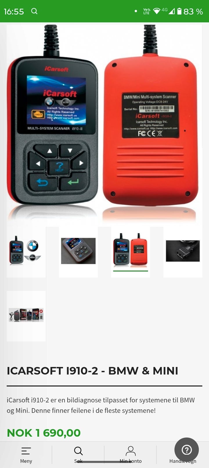 ICarsoft i910-2 Bmw Mini | FINN-torget