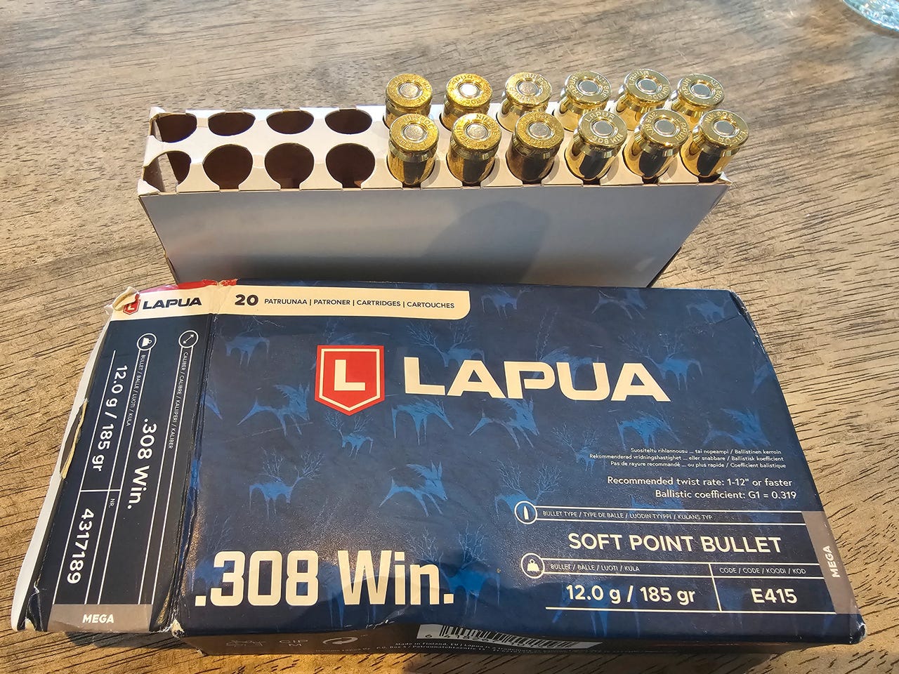 Lapua 308 Win storviltjakt ammunisjon. 12 stk. | FINN-torget