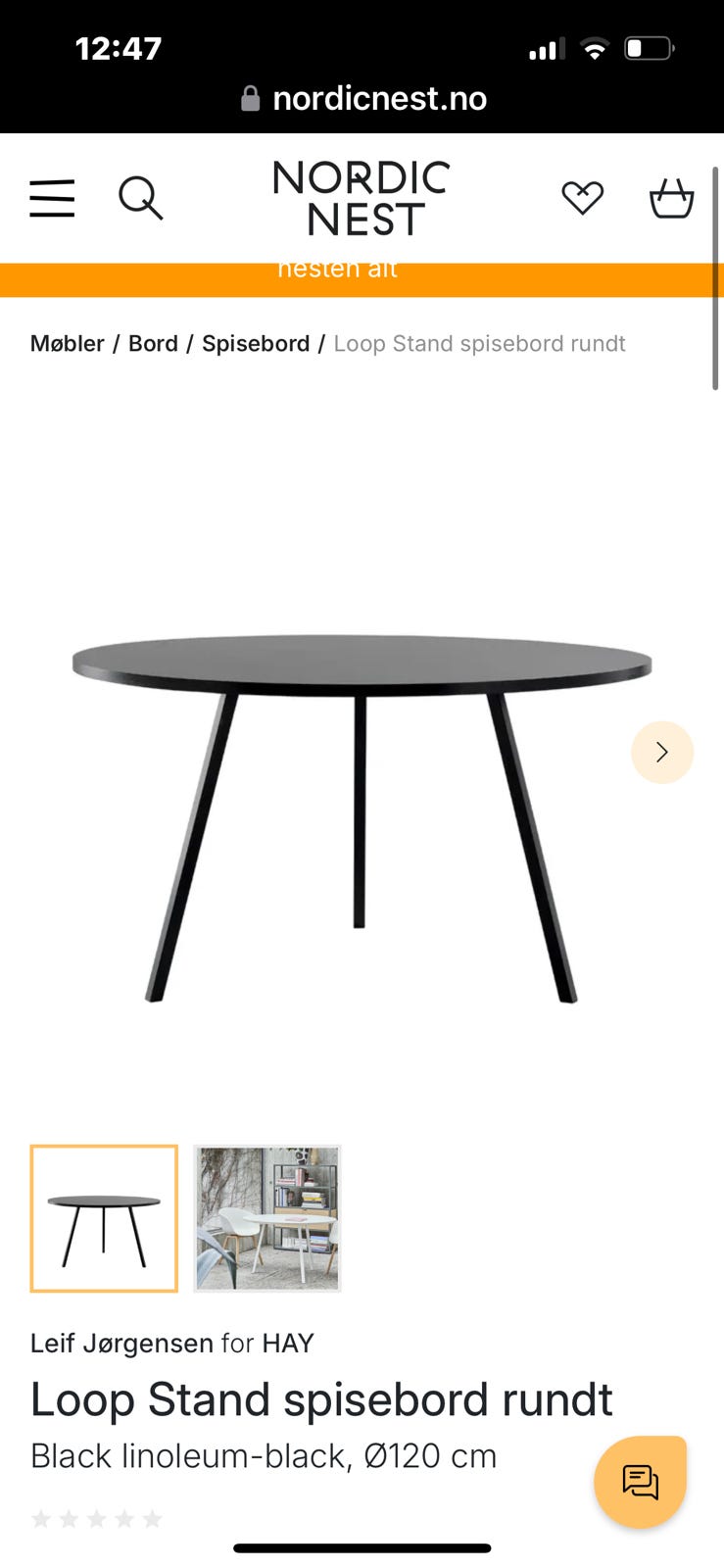 Hay Loop stand round table 120 | FINN-torget