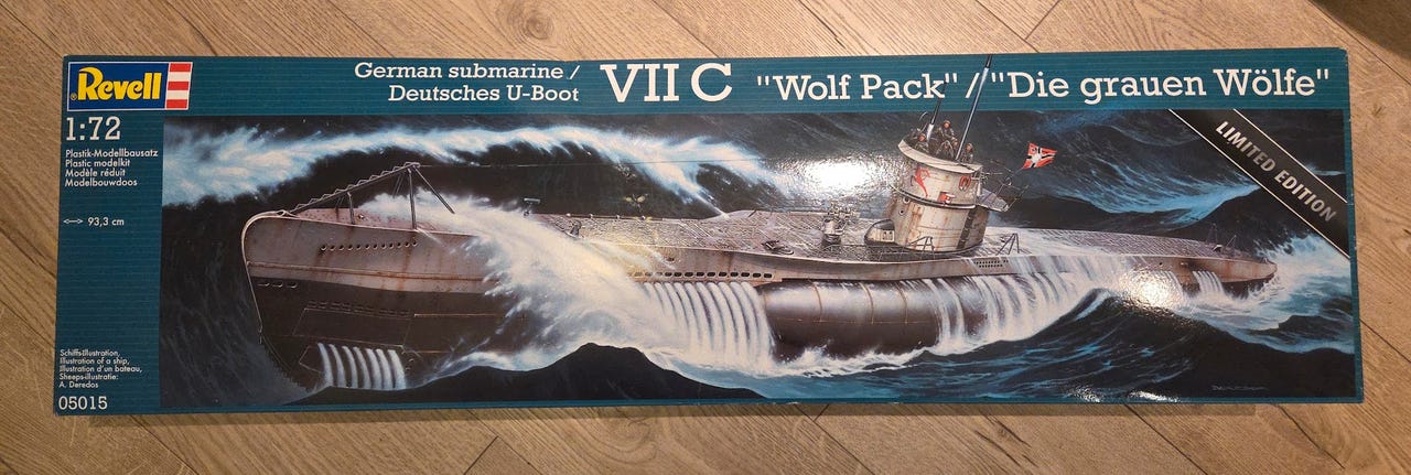 Revell 05015 1/72 Wolf Pack German Type VIIC og Type VII D Minelayer ...