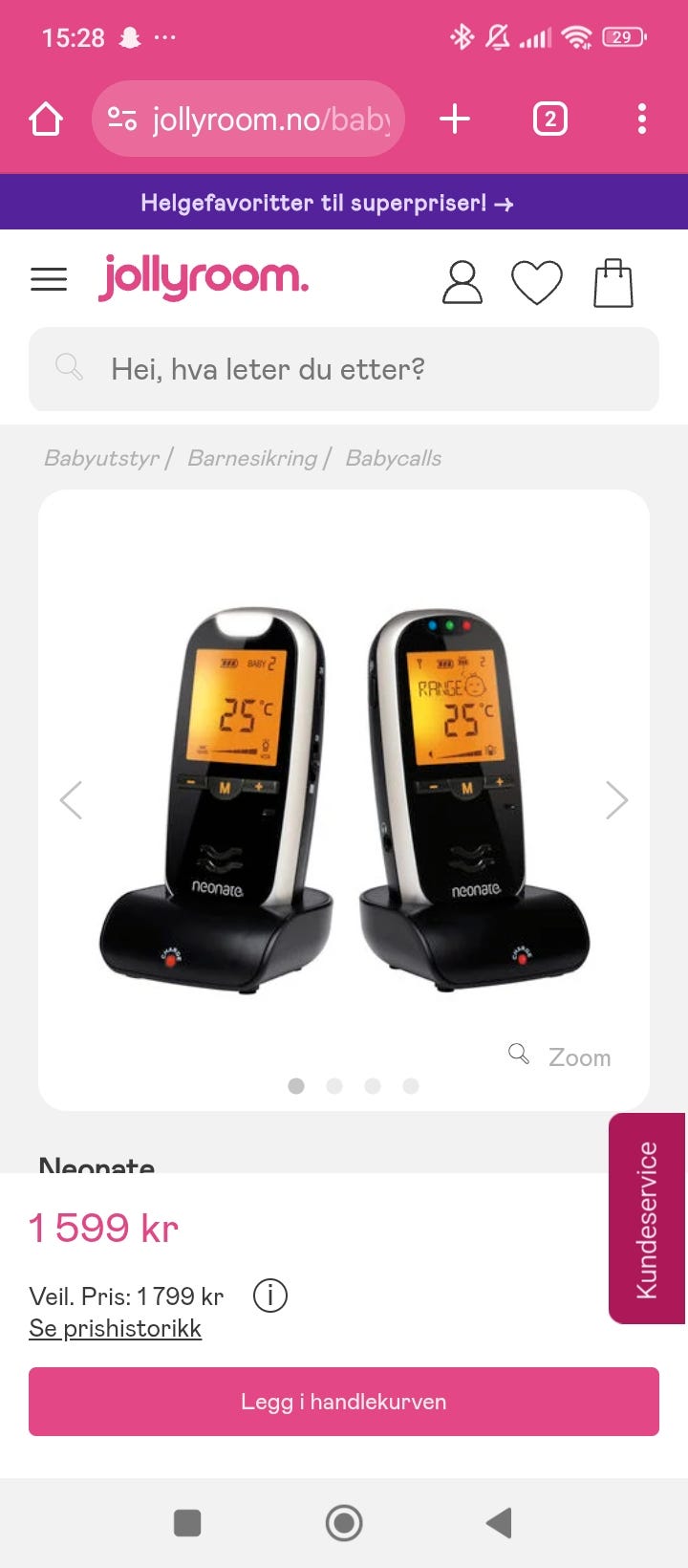 Neonate BC 6500 babycall | FINN-torget