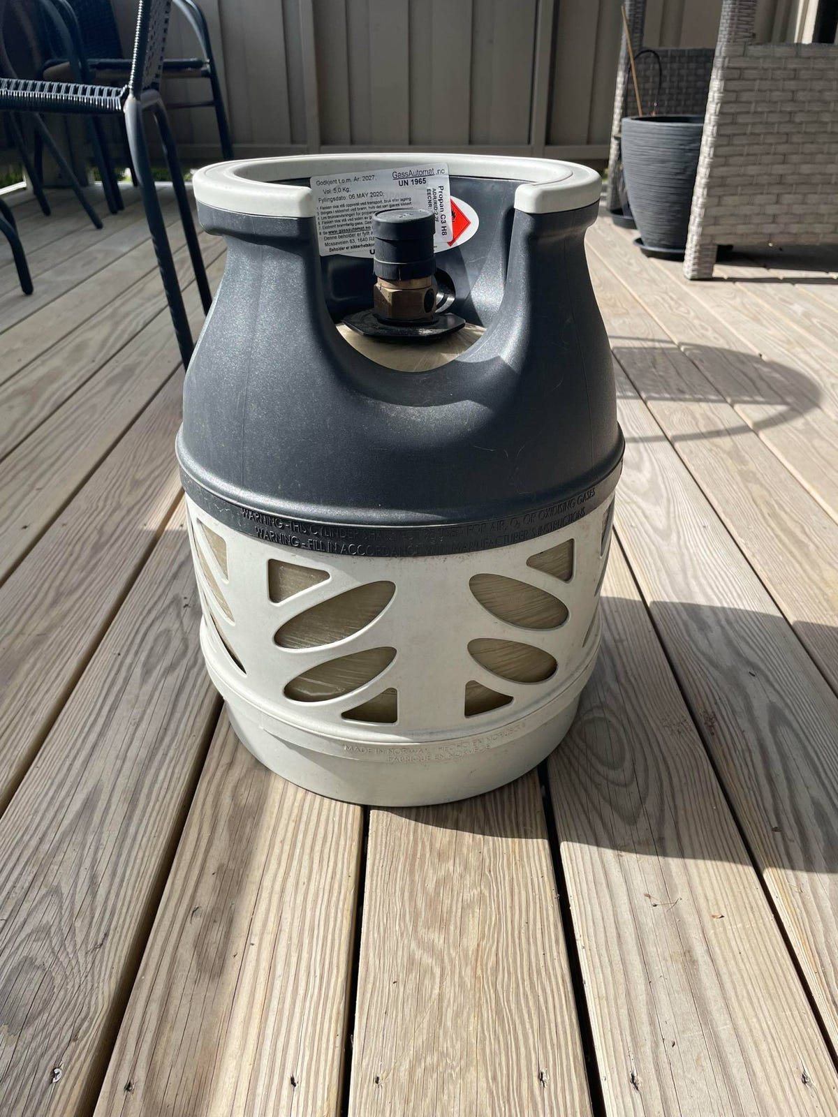 Kompositt gassflaske 5kg | FINN-torget