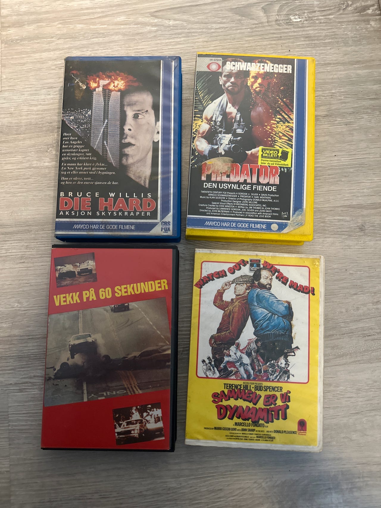 4 action filmer bigbox vhs selges samlet | FINN-torget