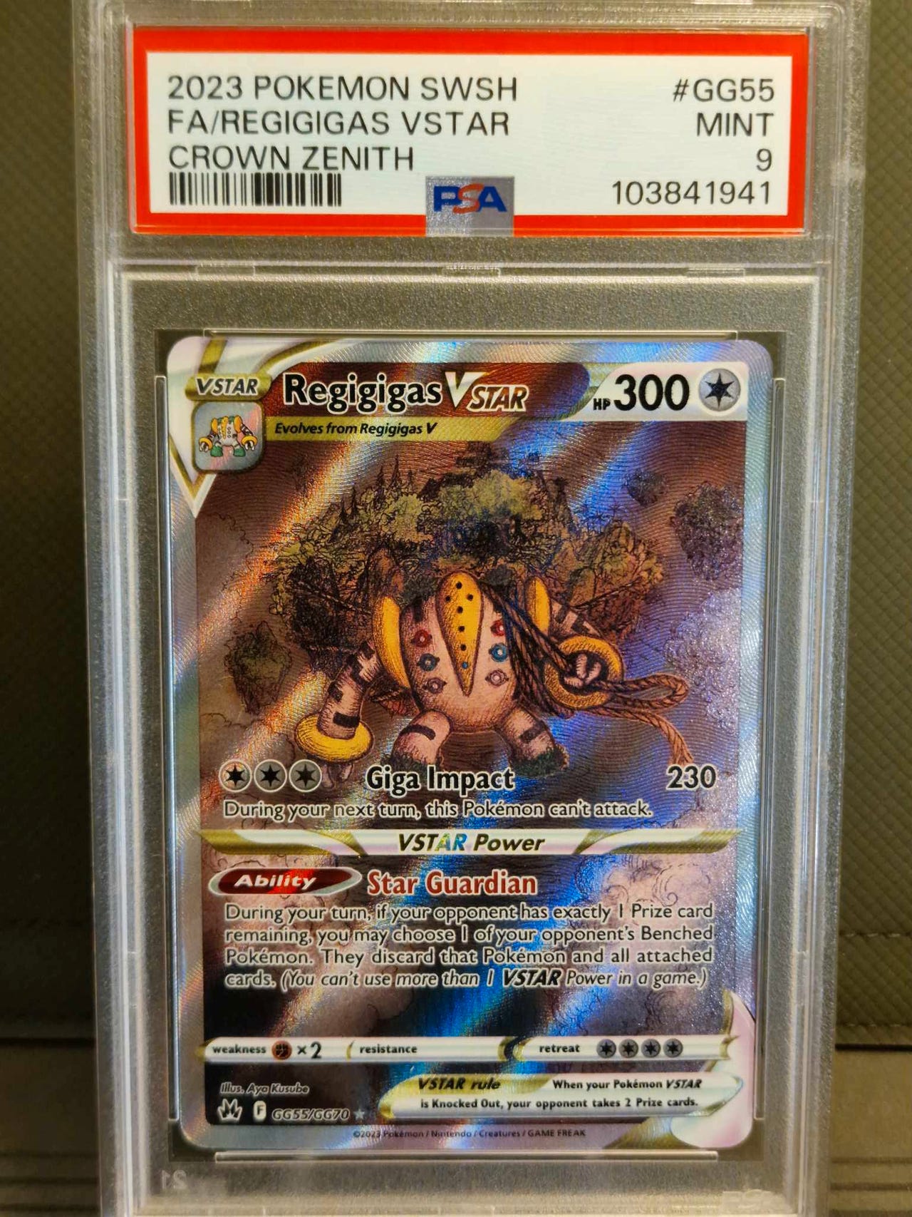 Regigigas Vstar #GG55 - Pokemon Crown Zenith PSA 9 | FINN-torget
