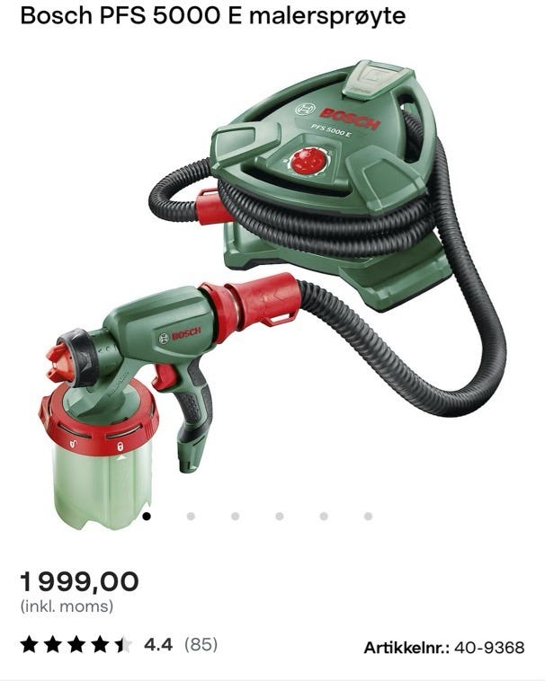 Bosch PF5000 E malersprøyte | FINN-torget