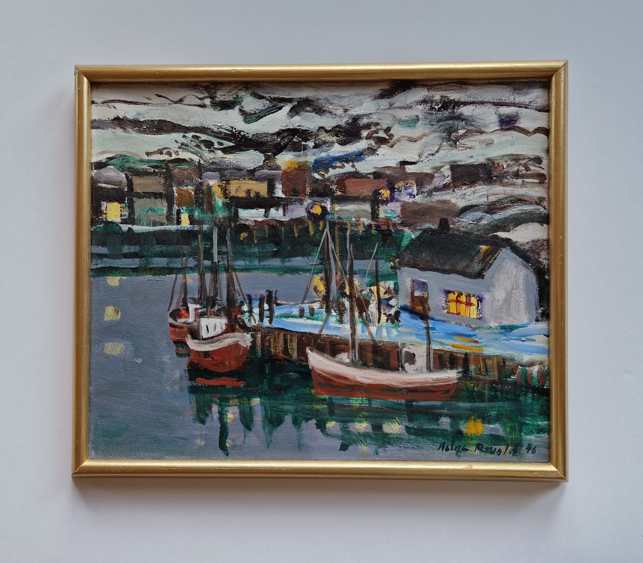 Helge Revold 1946 maleri fra Lofoten | FINN-torget