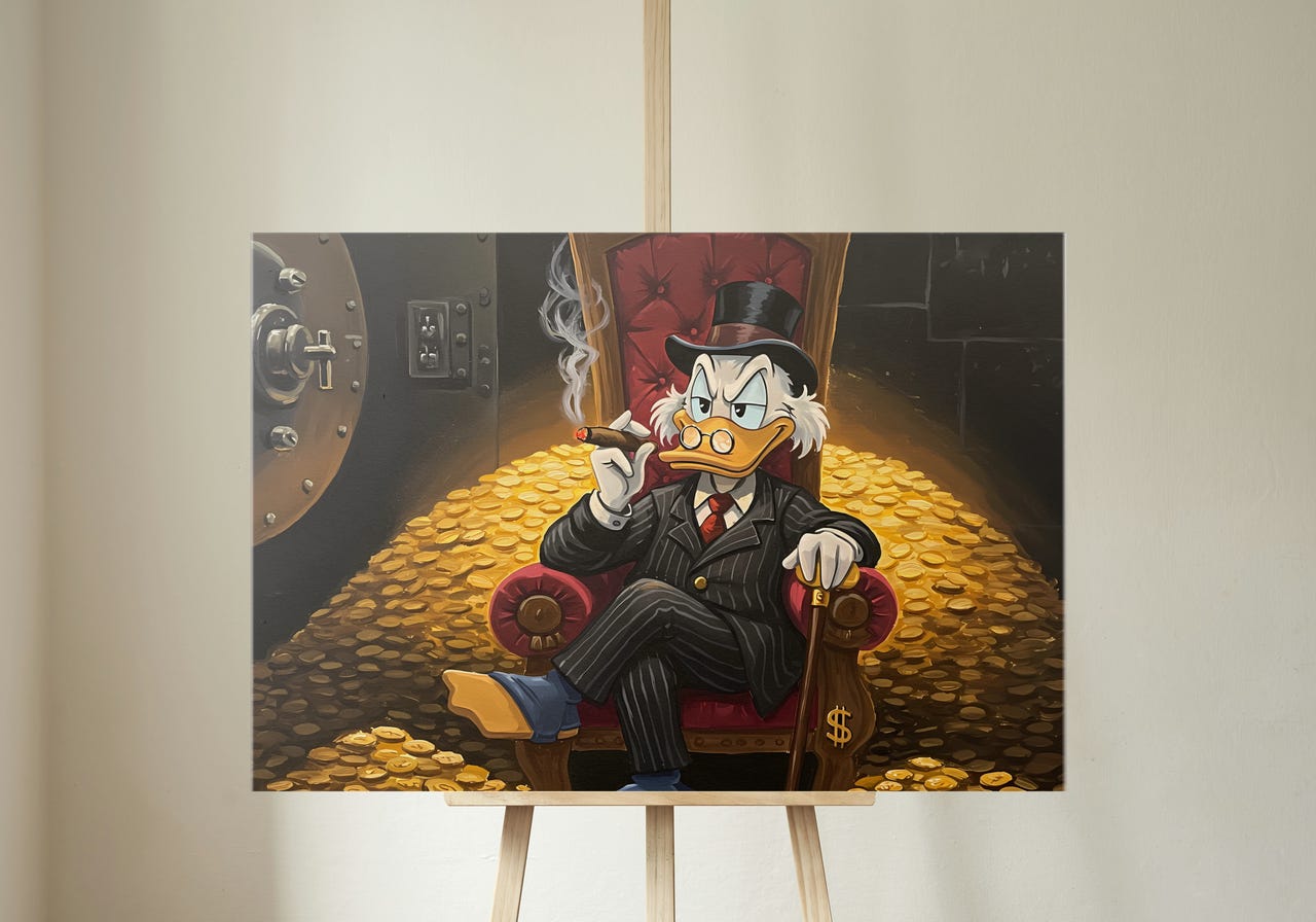 Onkel Skrue Maleri | FINN-torget