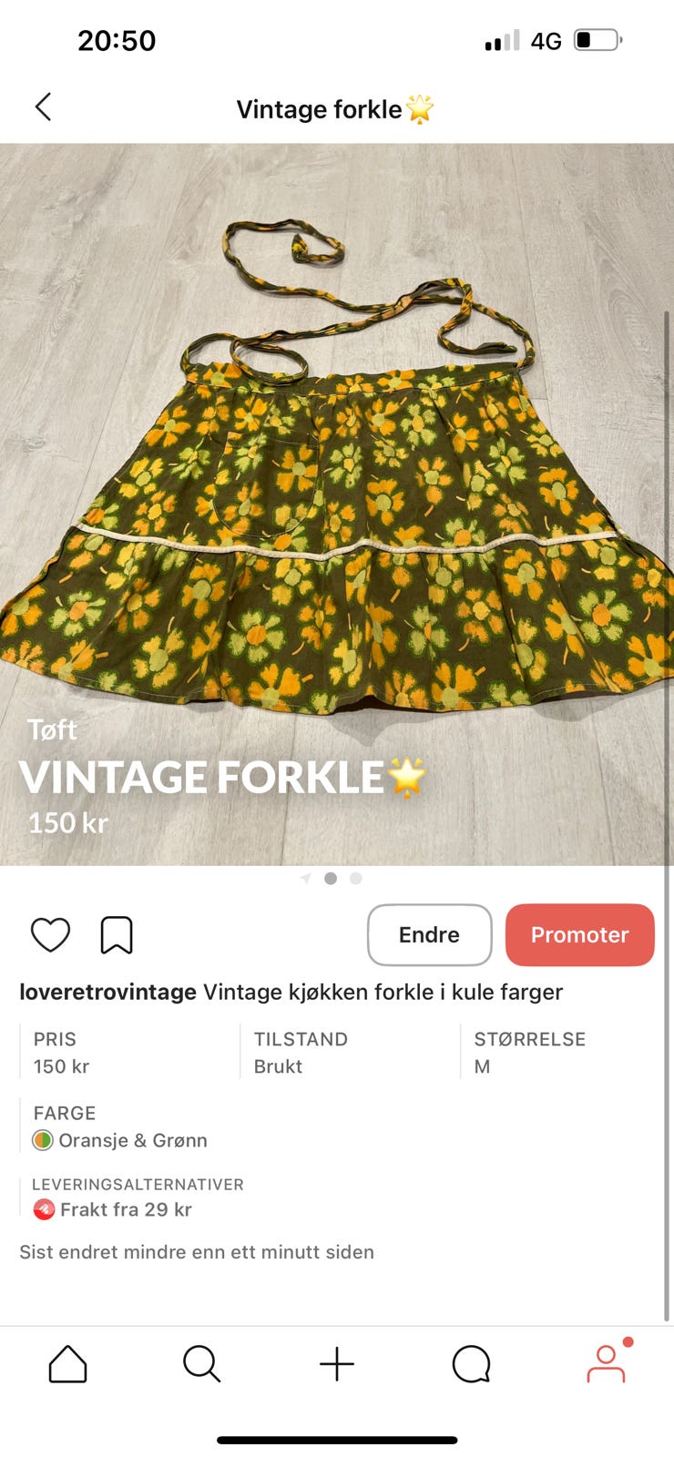 Vintage kjøkken forkle 🌟 | FINN-torget