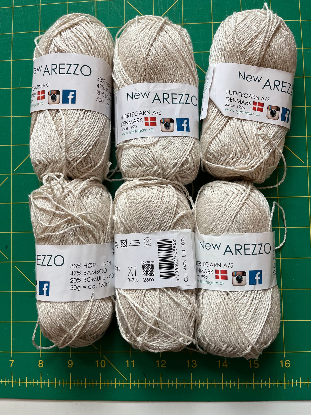 Hjertegarn New Arezzo seks nøster | FINN-torget