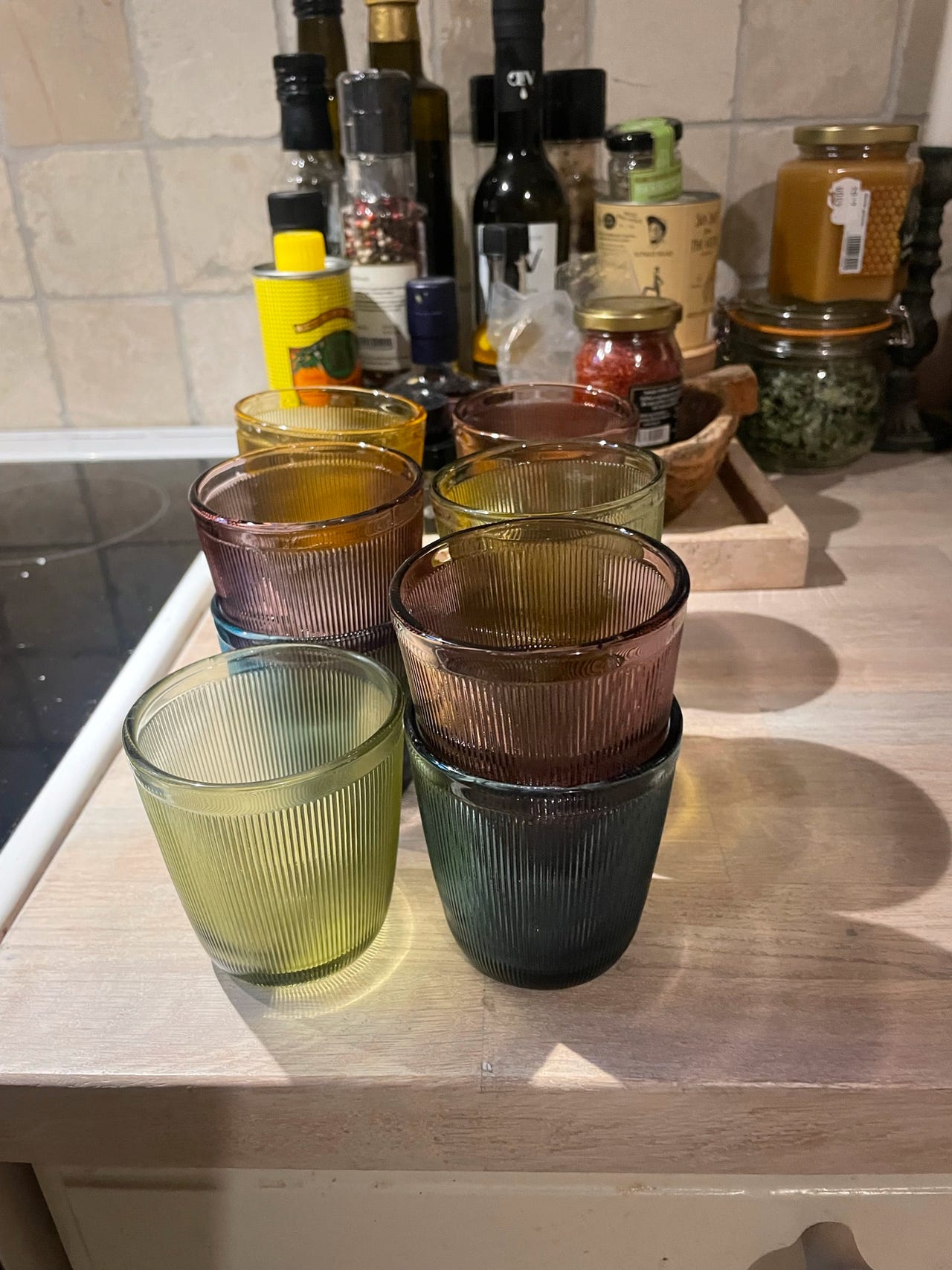 Hadeland Glassverk Drikkeglass Sett Farget Glass | FINN-torget