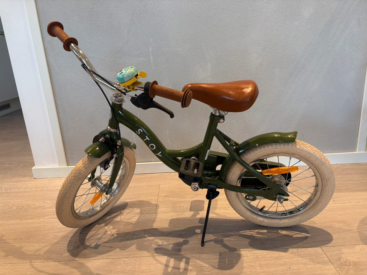 Barnesykkel STOY -14" Vintage Sykkel Army Green | FINN-torget
