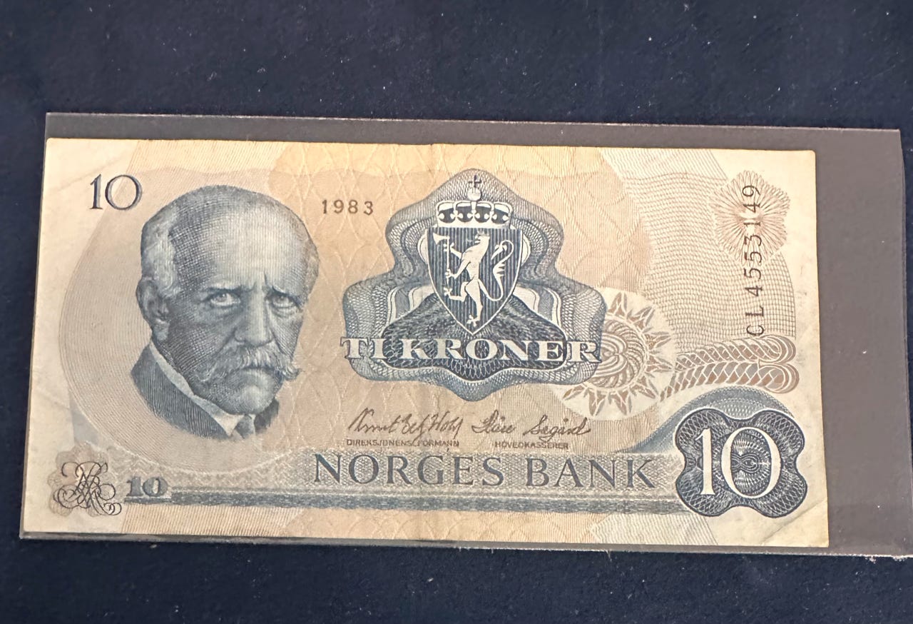 Norge 10 kr seddel 1983, utgave 5 Litra CL (3795 BH) | FINN-torget