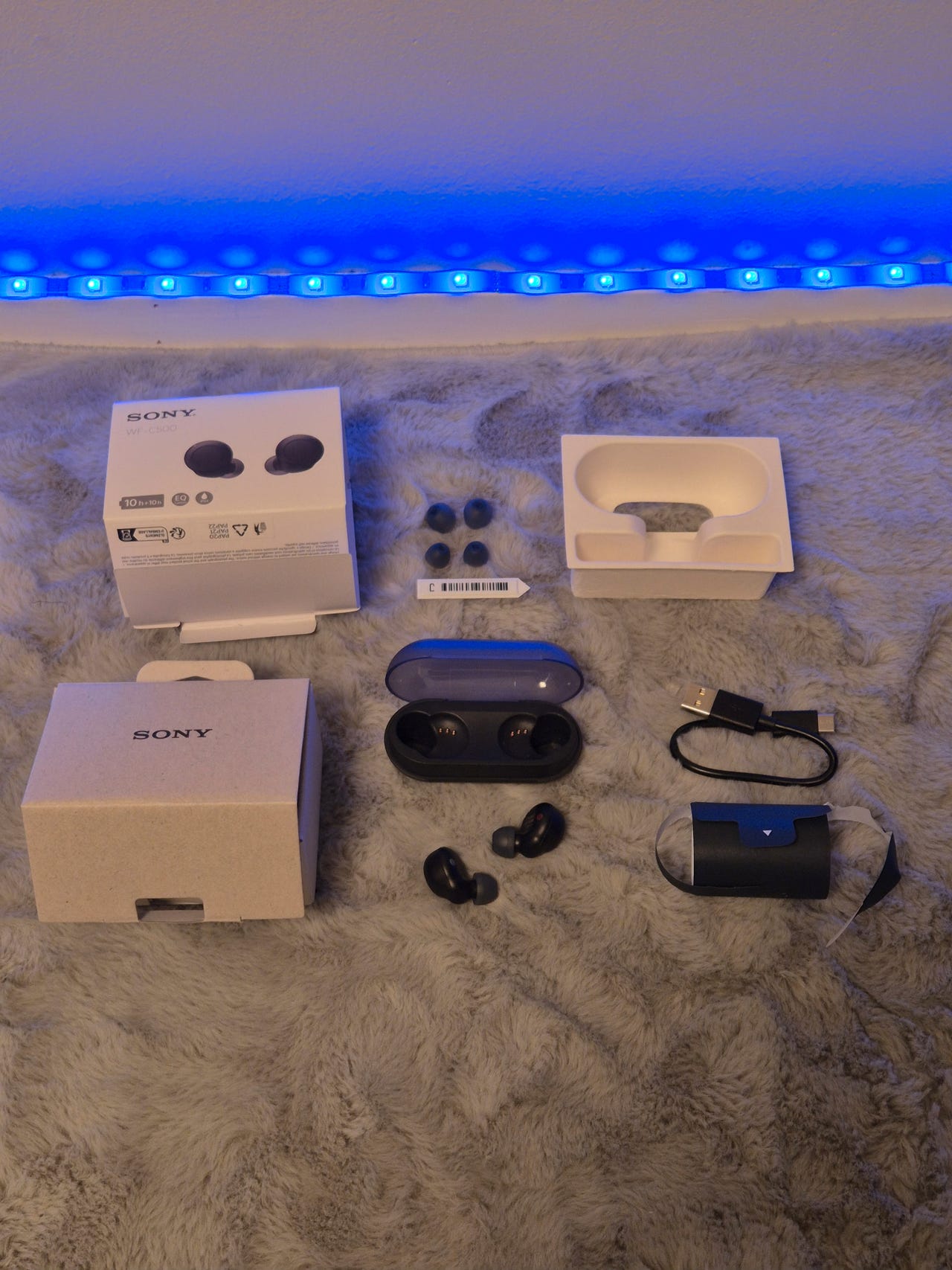 Sony WF-C500 - Som ny, alt inkludert | FINN-torget
