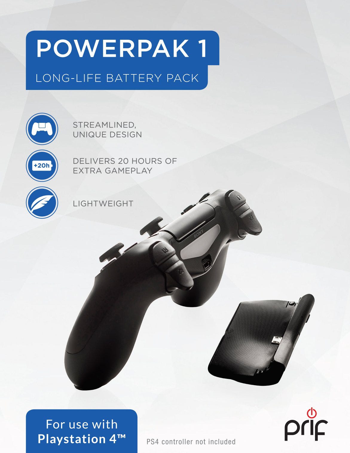 Prif Powerpak 1 Charger Pack for PS4 | FINN-torget