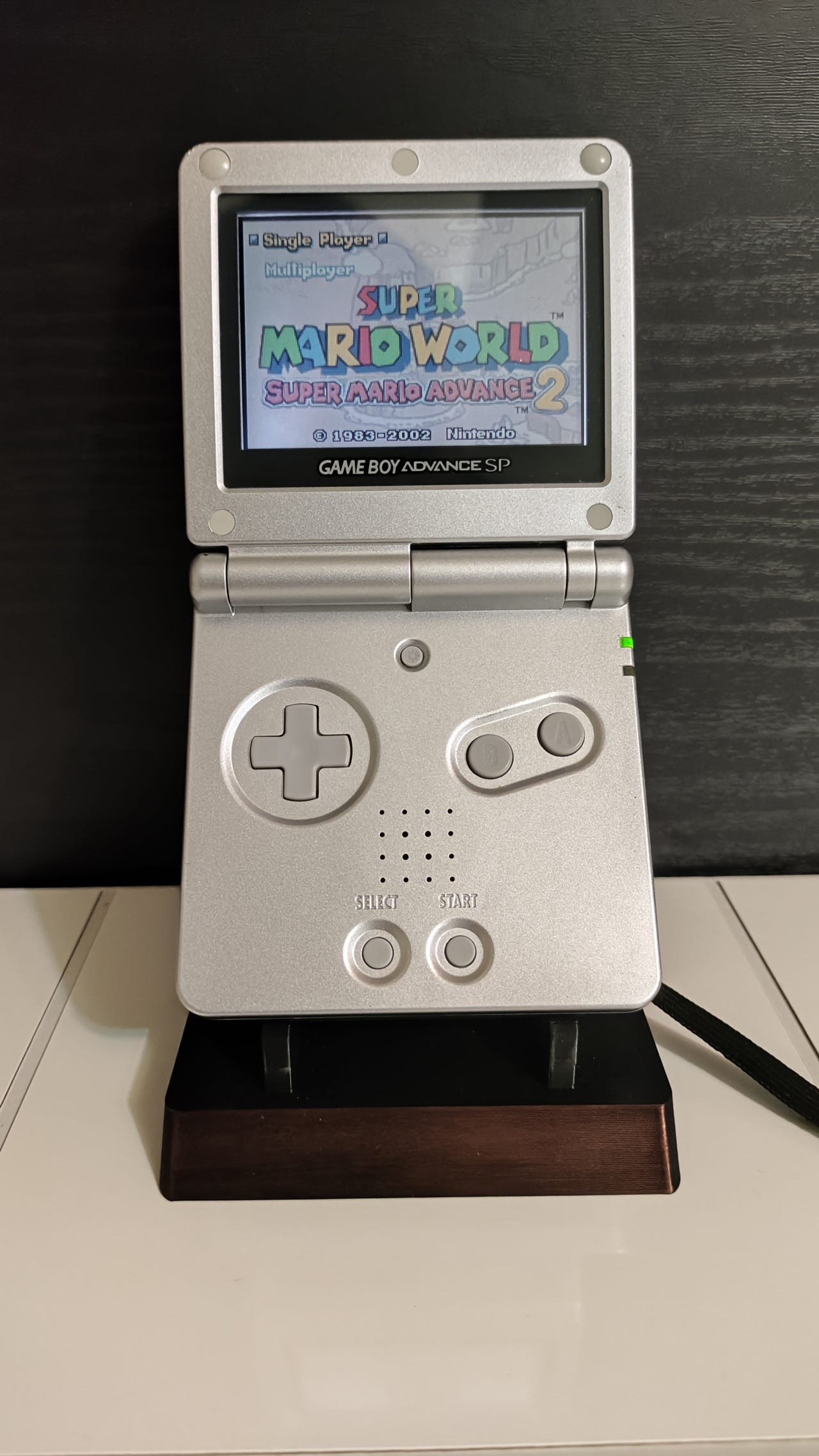 Sølv Gameboy Advance SP Clicky Trigger, Usb C, Ny cap / Volum Knapp M ...