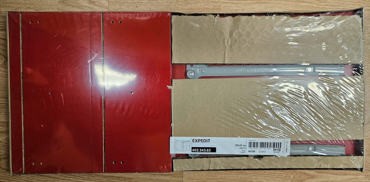 IKEA EXPEDIT skuffesett 33x33 cm (ubrukt, rød) | FINN-torget