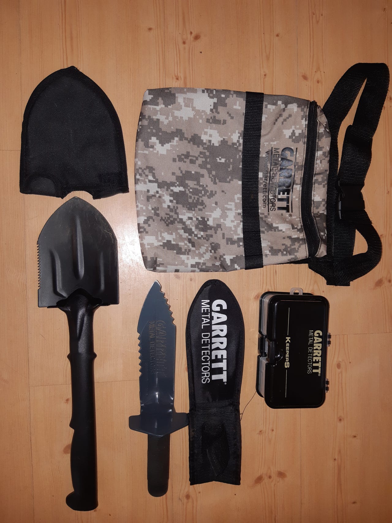 Garrett håndspade,Funnboks,Funnveske og liten spade. | FINN-torget